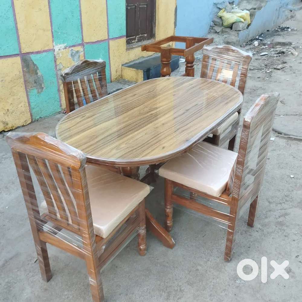 4 seater dining table set brown colour in STARF FURNITURE - Sofa ...