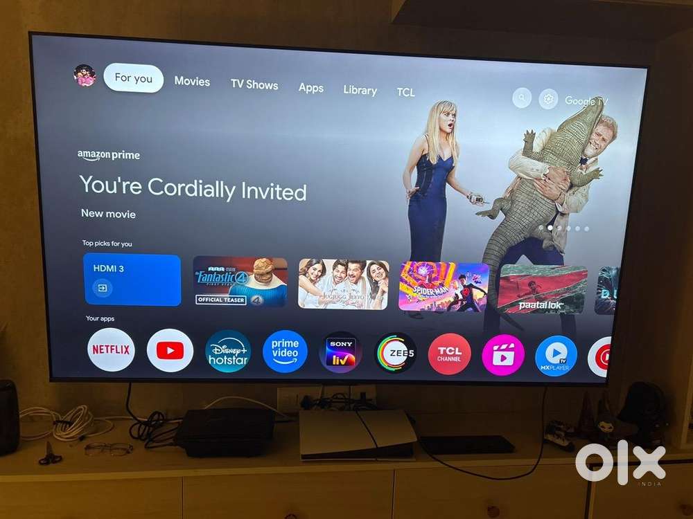 Tcl p755 pro 75 ich 4k tv including movable tv stand and stabelizer ...