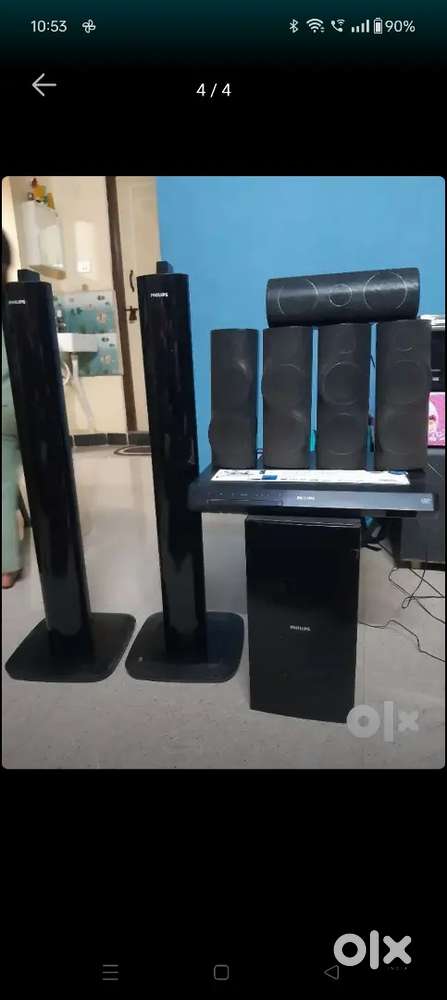 Philips 1000w 5.1 BT home theatre audio music sound system amplifier ...