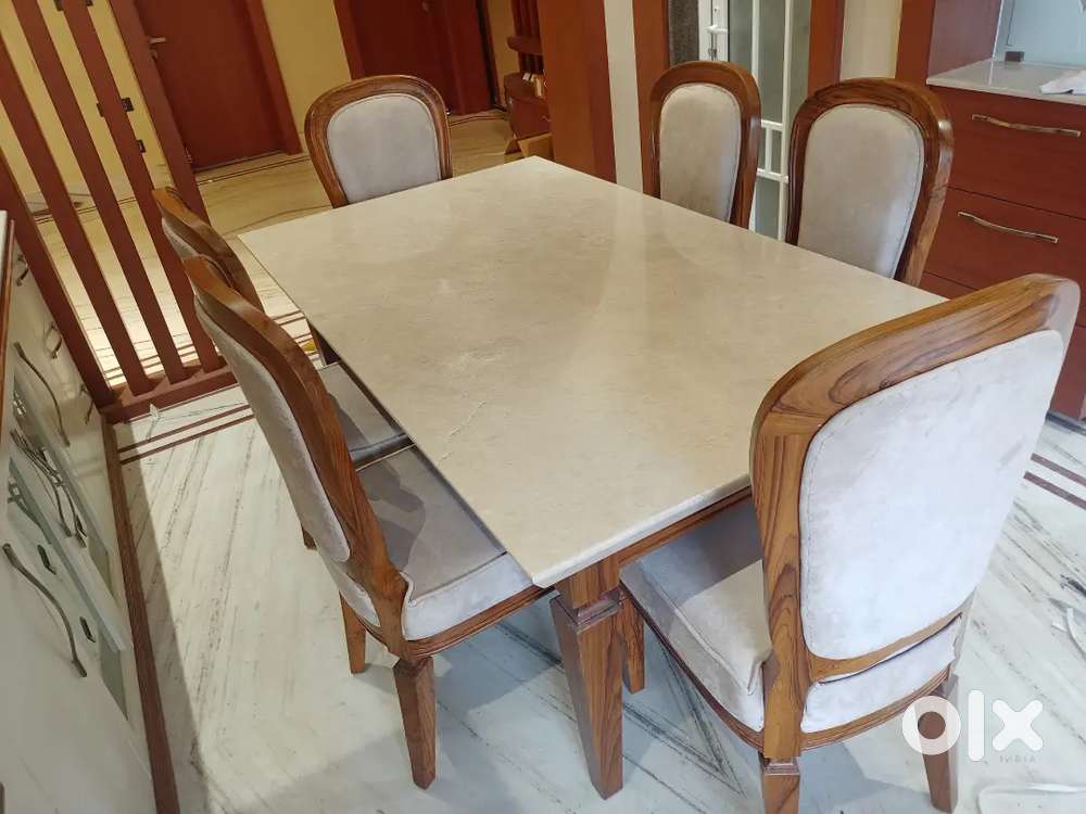 Pure segun Wooden Dining Table With Six Chear - Sofa & Dining - 1811382748