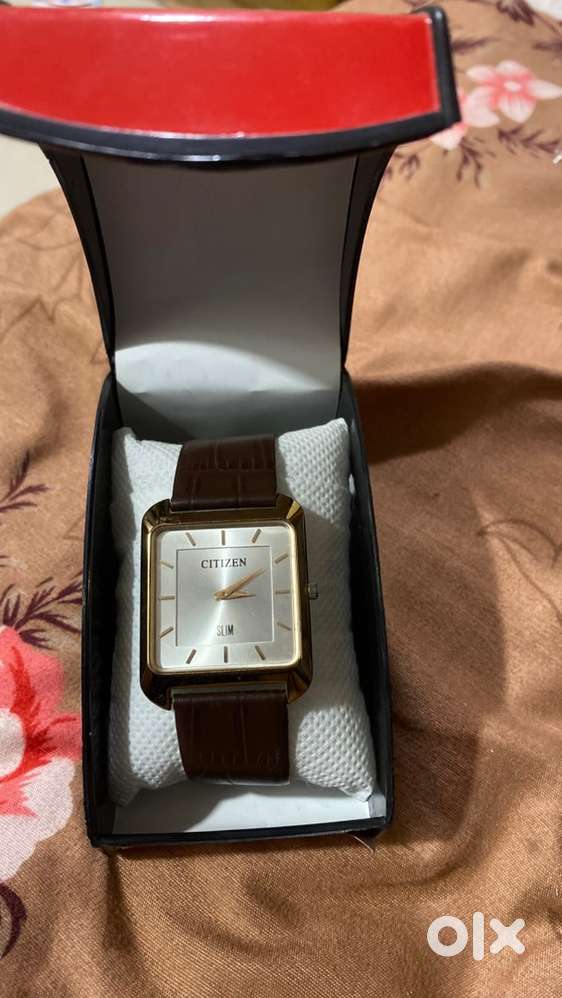 Citizen Slim Series Men’s Watch – Premium Gold Square Dial - Men ...