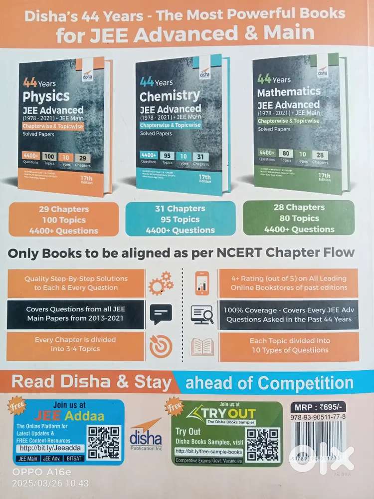 44 year chemistry JEE Advanced . - Books - 1802183424