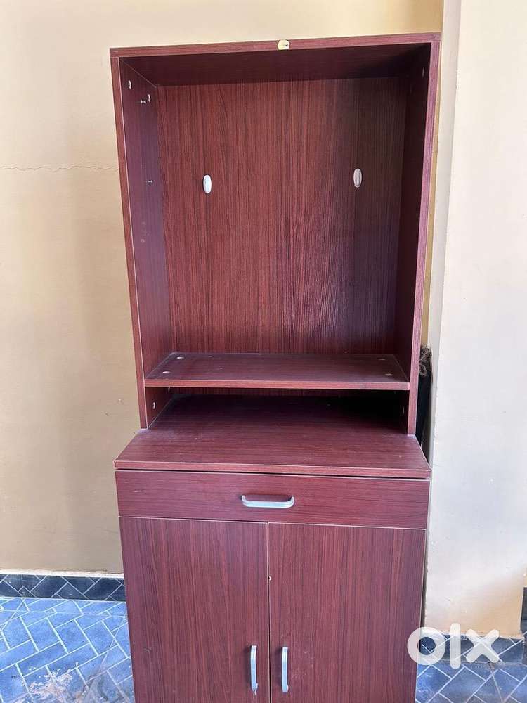Pooja cupboard cum book shelf , study table - Beds & Wardrobes - 1798454987
