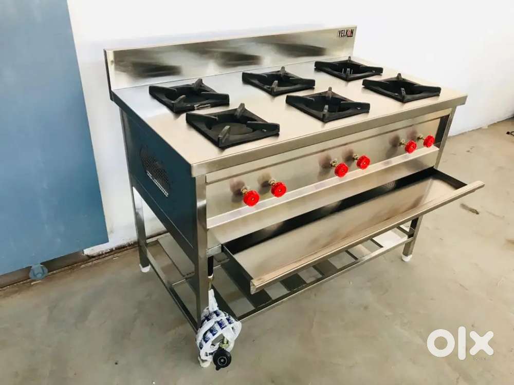 Commercial Cooking Range 6 Burner (2*3) Stainless steel - Kitchen ...