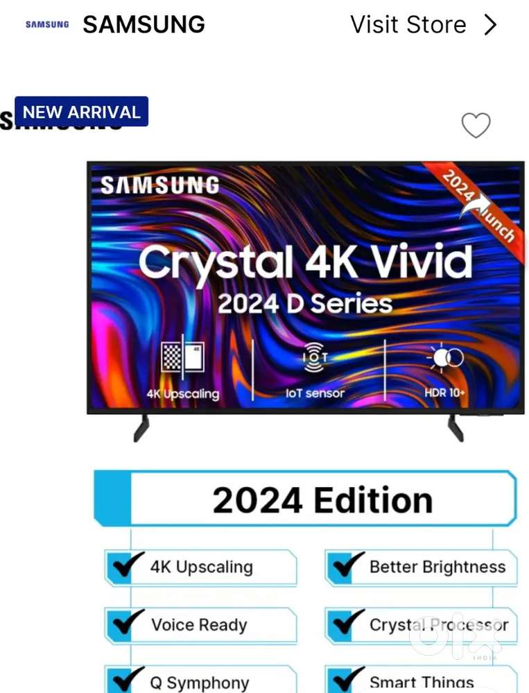 samsung 4k smart 43 led tv 2024 modle sealpak/mi fire 32 edition 2024 ...