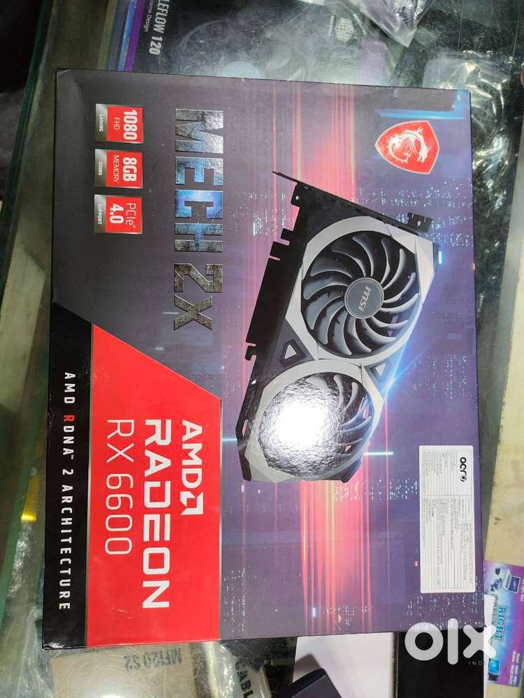 AMD MSI Radeon RX 6600 GPU gaming graphics card and computer parts ram ...