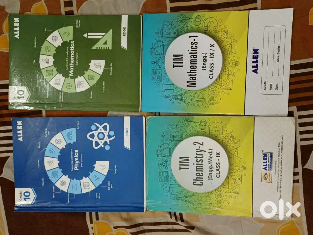Allen Tim and Edge module class 9th + 10th physics and maths and chem ...