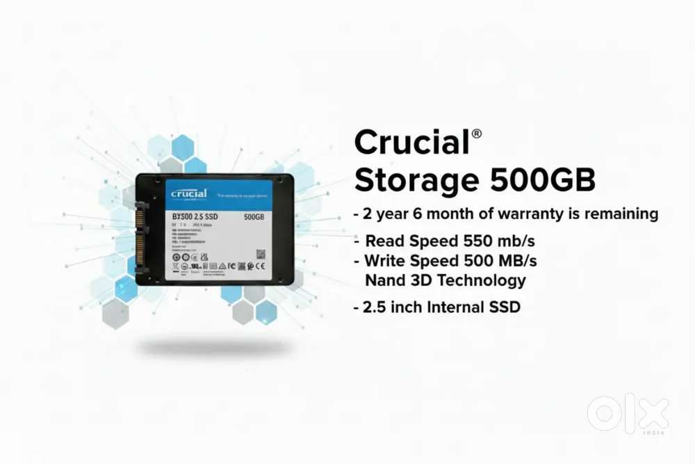 Crucial 500GB SSD (Internal) High-Speed 2.5-inch Drive - Hard Disks ...