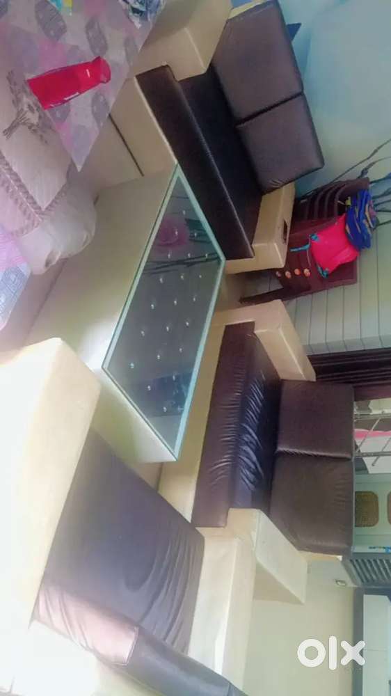 Sofa set for sale Six seater Centre table with glass - Sofa & Dining ...