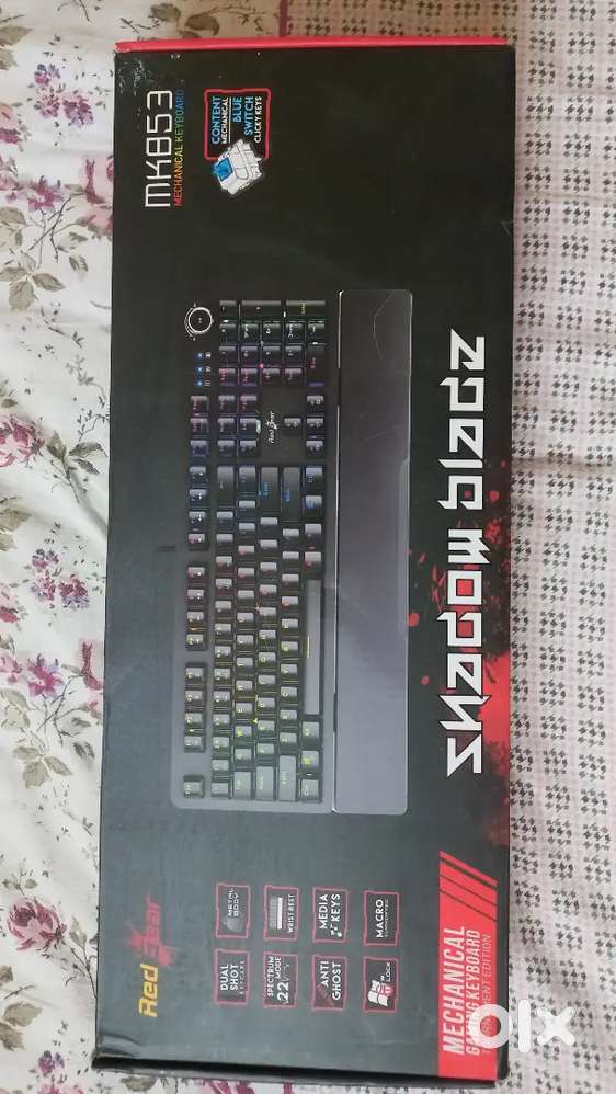 Redgear Mechanical RGB Keyboard with Blue Switches and Wrist Rest ...