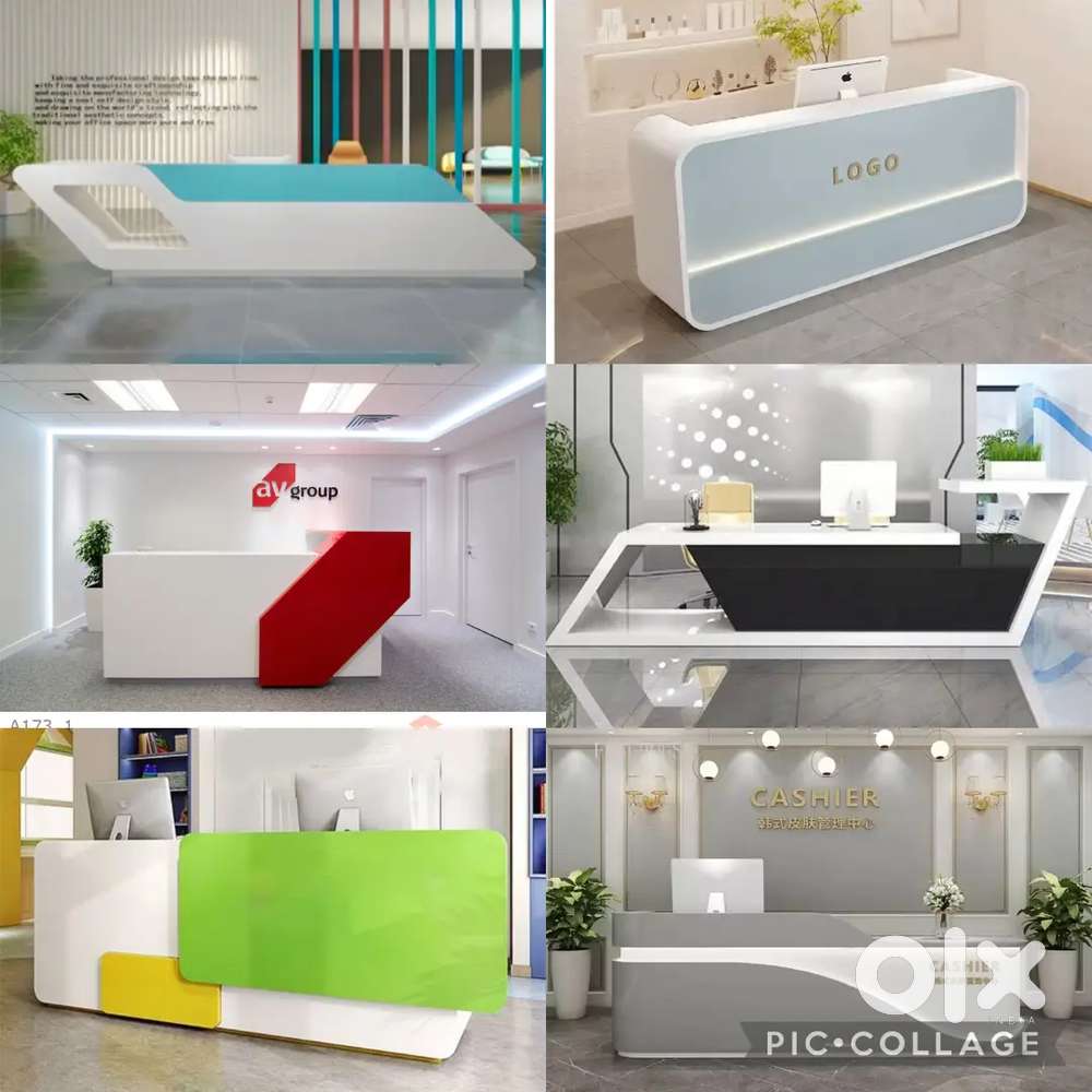 Customised Cash counter reception tables office tables furniture desk ...