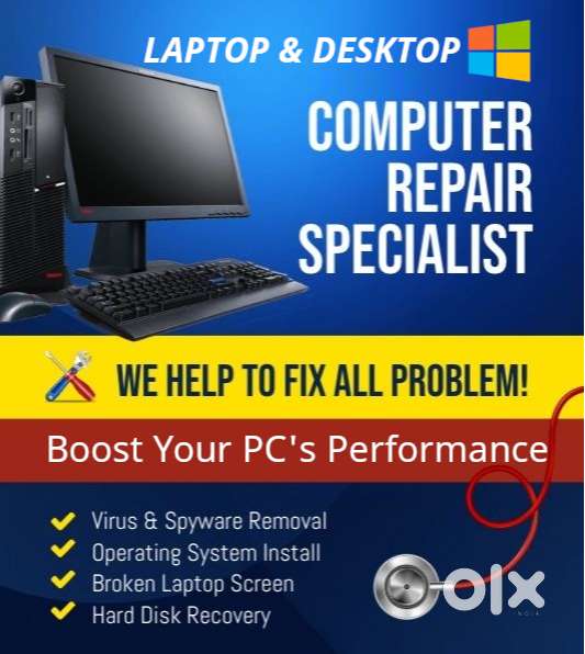 Fix Laptop Desktop PC Service RAM SSD 1TB Install OS Windows 7 8 10 11 - Computer Accessories ...