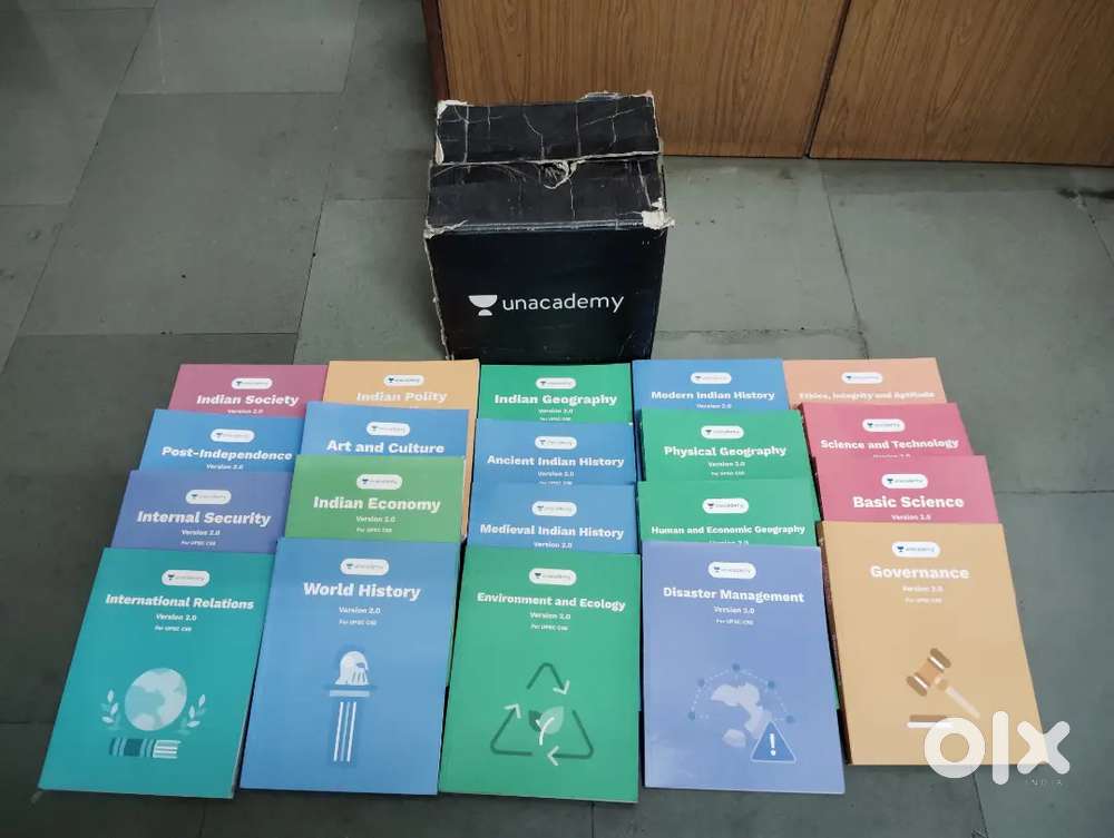 All new recently purchased Unacademy UPSC CSE books set (20 book ...