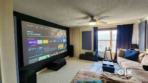 200Inch 4K Projector Watch TV Movie IPL on Big Screen at Home,Outdoor ...