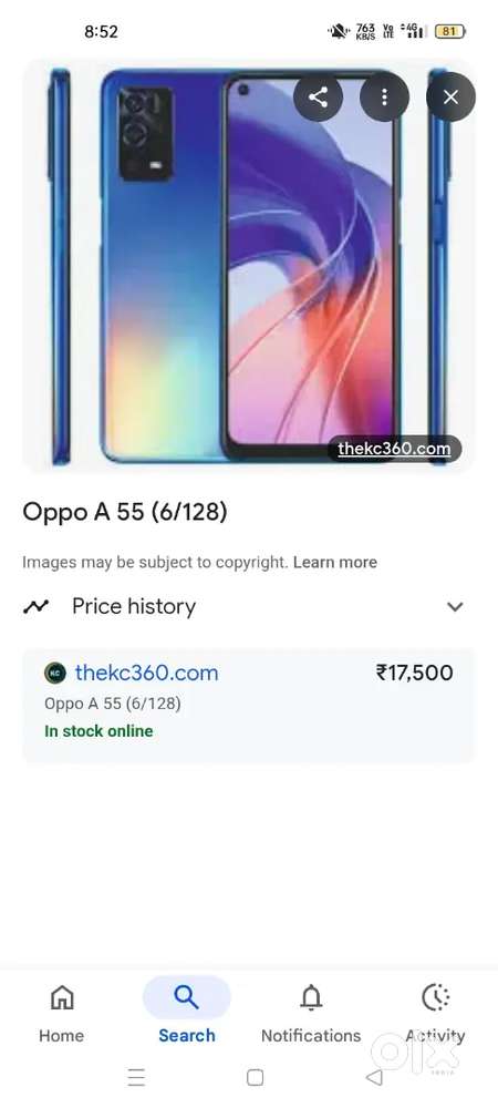 OPPO A55 6GB 128 GB - Mobile Phones - 1817020736