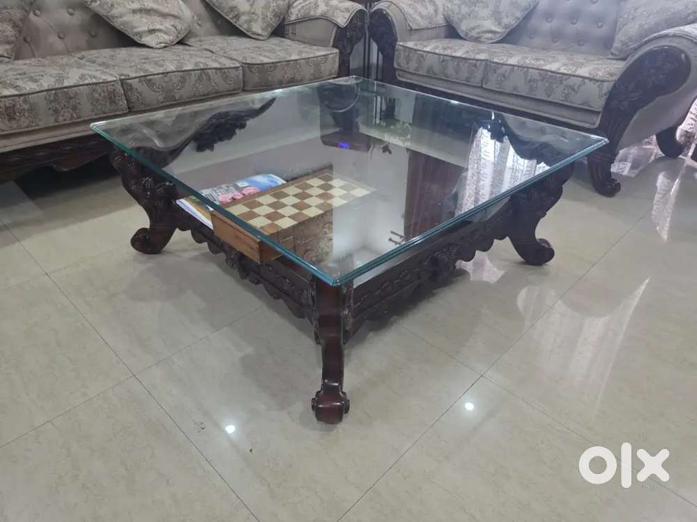 Premium Sofa Set – 5-Seater + Deewan + Glass Tipoi | Gently Used - Sofa ...