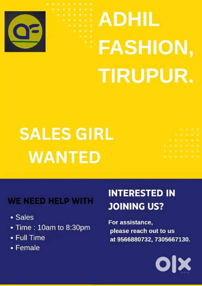 Sales Girl Wanted - Sales & Marketing - 1828095835