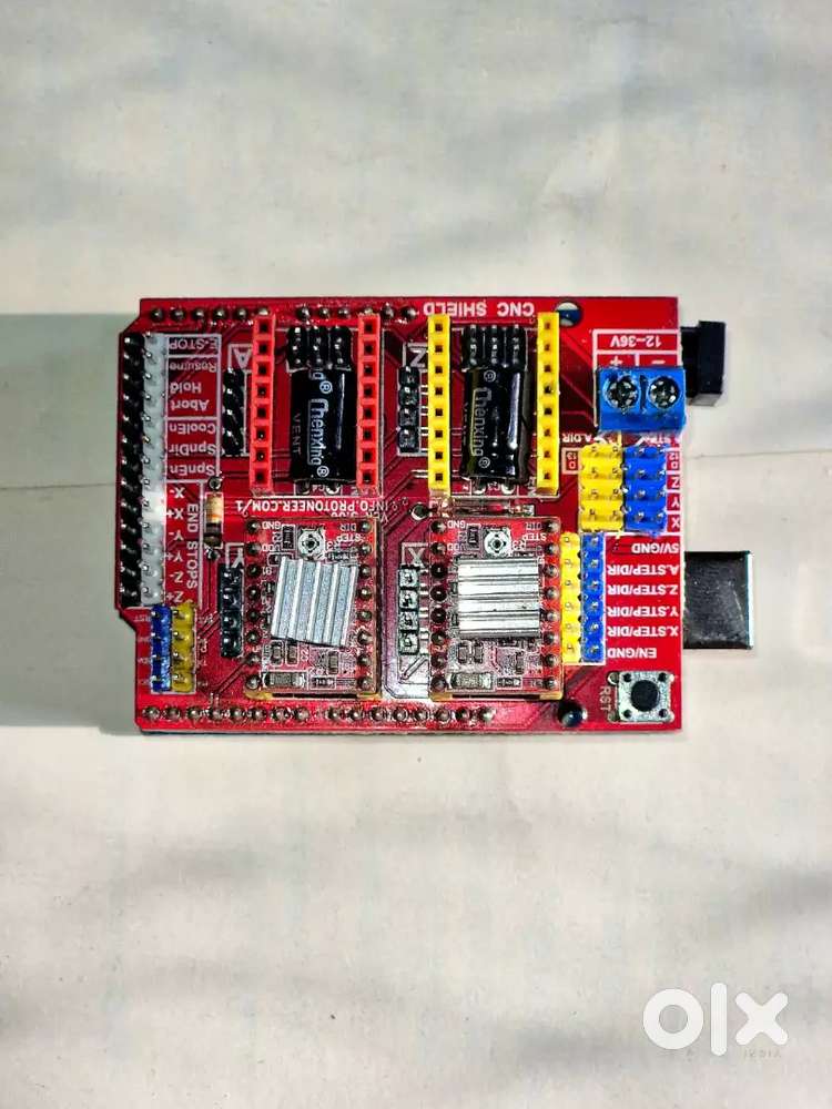 DIY CNC– Stepper Motors, CNC Shield(With Arduino) & Metal Rods CNC kit ...