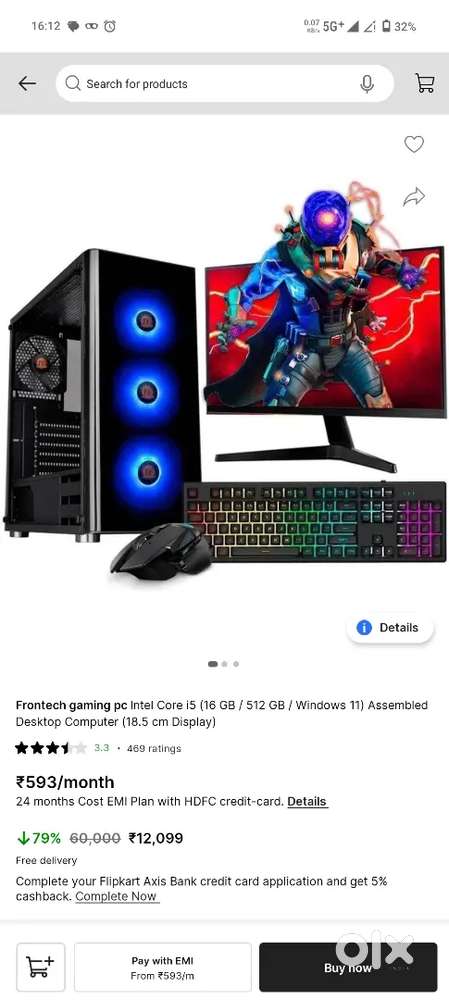 Frontech gaming pc Intel Core i5 Assembled Desktop Computer - Computers ...