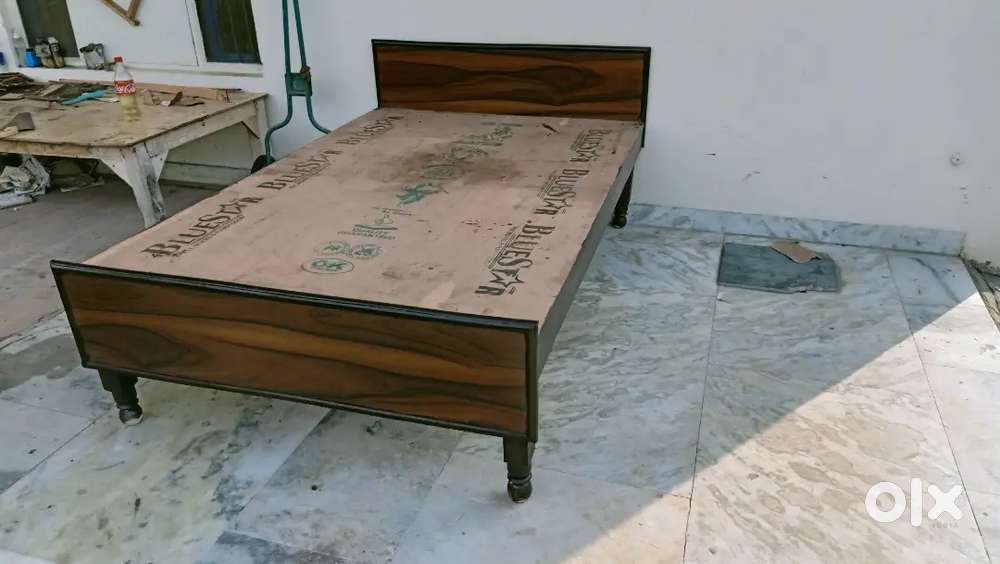 *Limited Time Deal*Wooden bed 6 by 4 ft single normal height bed - Beds ...