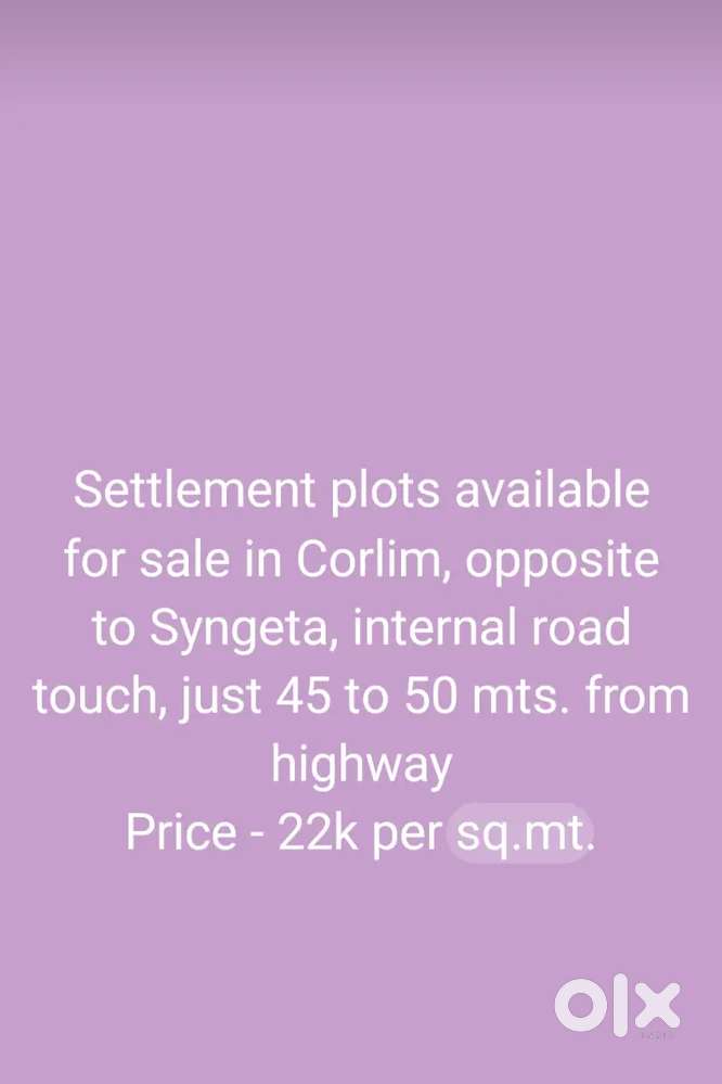 Settlement plots available for sale in Corlim, Old Goa - Lands & Plots ...