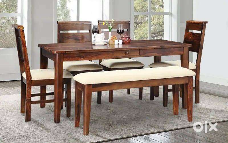 Second hand dining table and bench set store