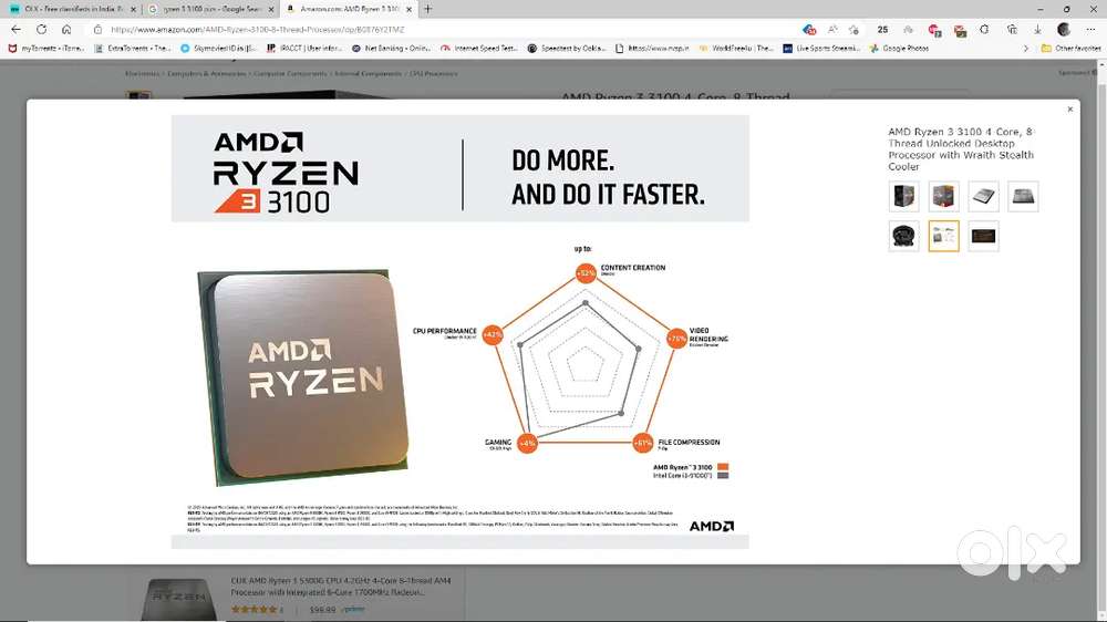 Ryzen3 3100 . 4cores/ 8 threads ddr 4 cpu for sell. - Computer Accessories - 1814837386