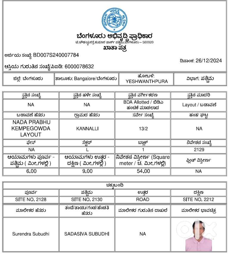 BDA Site at Nadaprabhu Kempegowda Layout , Bangalore - Lands & Plots ...